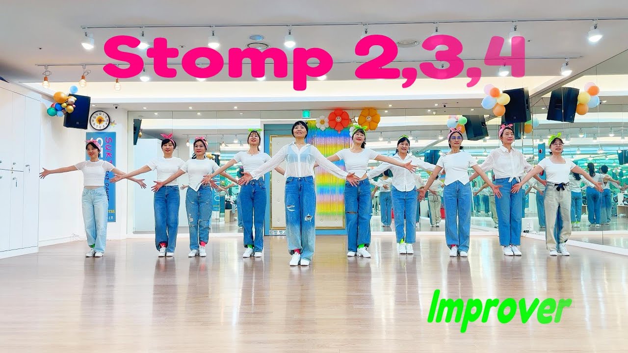 Stomp 2,3,4 Line Dance (Improver) - YouTube