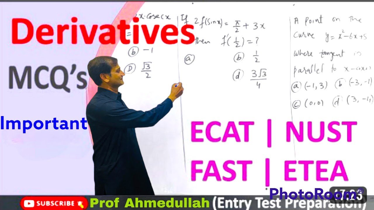 Derivatives | MCQs |NET-1 nust entry test preparation | ECAT | NUST ...