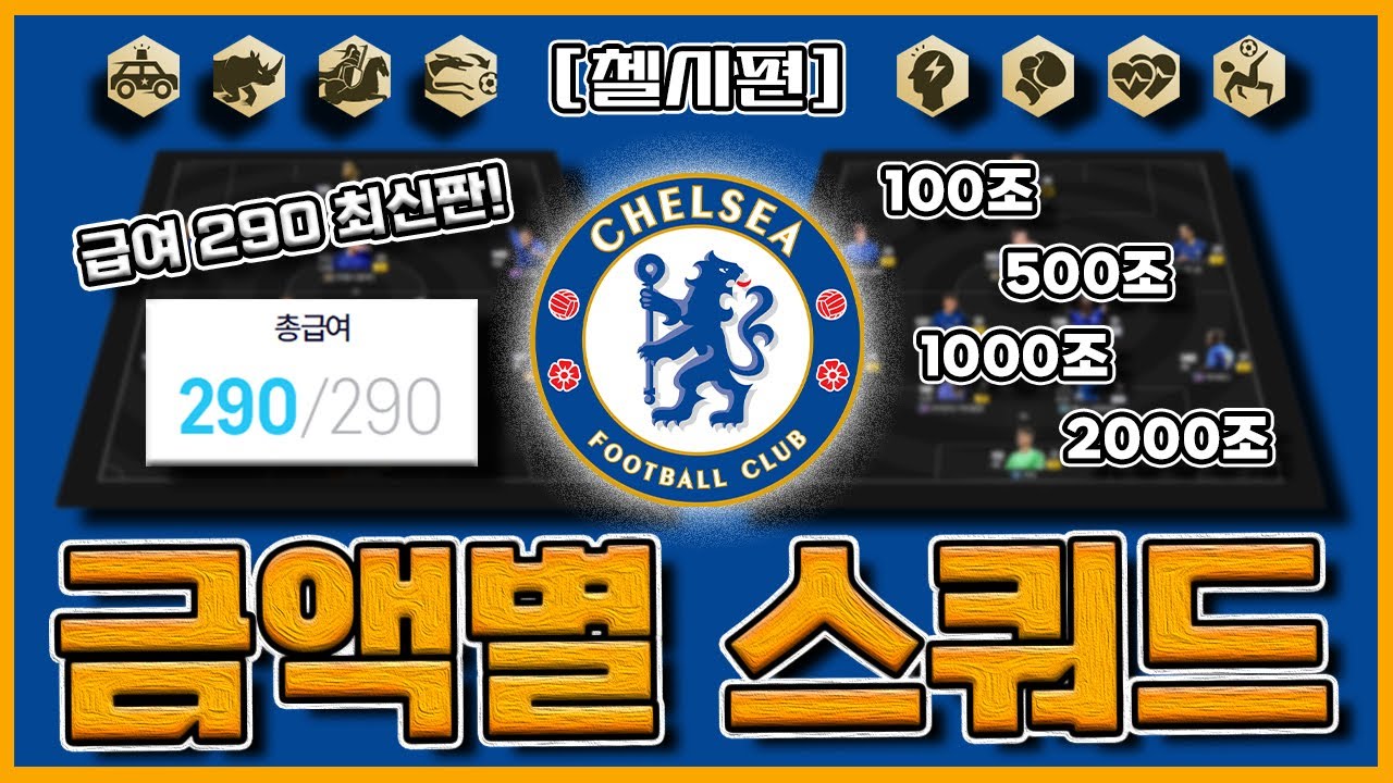 FC 온라인: 급여 290 기준, 금액별 첼시 스쿼드 추천 (100조~2000조) | Vortex Gaming