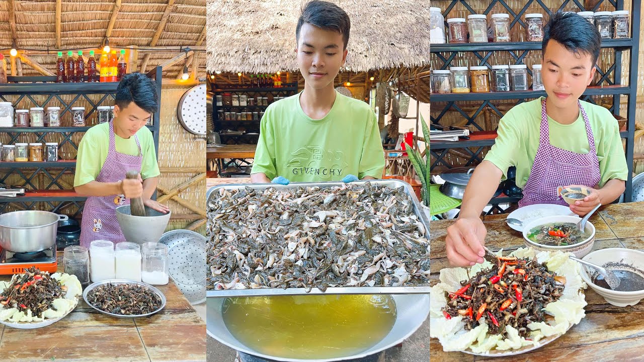 Yummy Tiny Frog Fry and Cook Soup by Chef Ny | Chef Ny Cooking skill ...