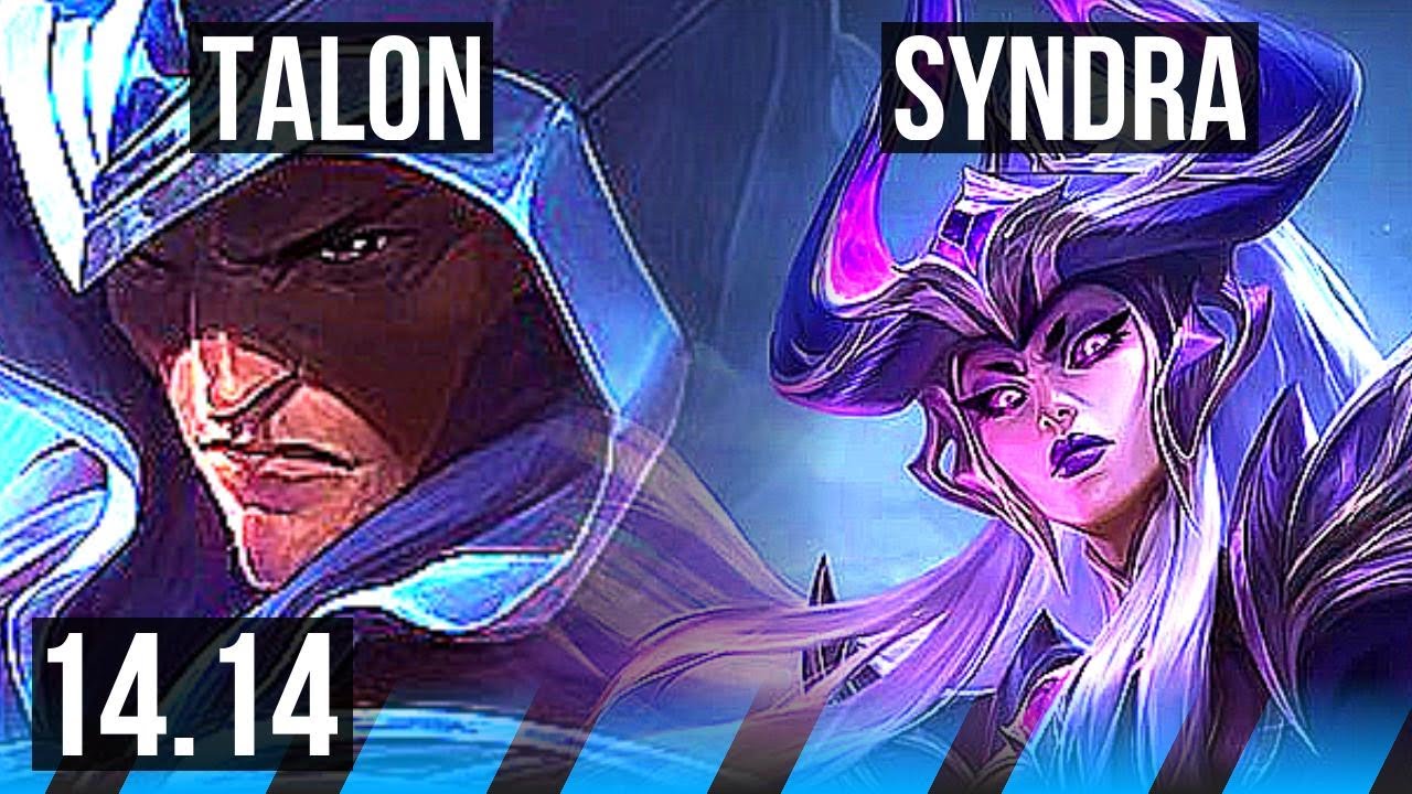 TALON vs SYNDRA (MID) | 6/0/1, 1300+ games, Dominating | NA Master | 14 ...