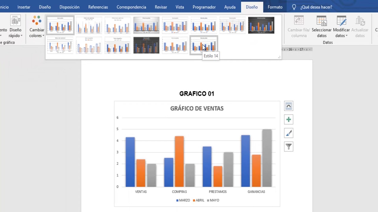 INSERTAR GRÁFICOS EN MS. WORD - YouTube
