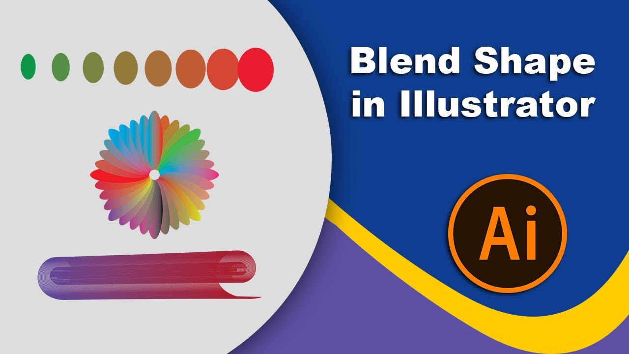 How to Use Blend Tool in different Shapes in Adobe Illustrator CC - YouTube