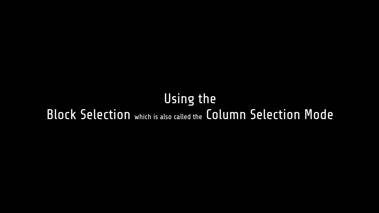 Column Selection Mode Phpstorm Productivity Youtube