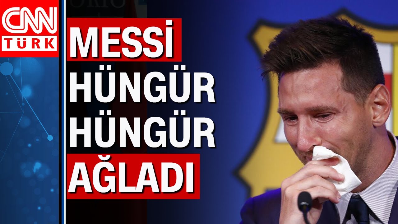 Lionel Messi Barcelona'ya ağlayarak veda etti - YouTube