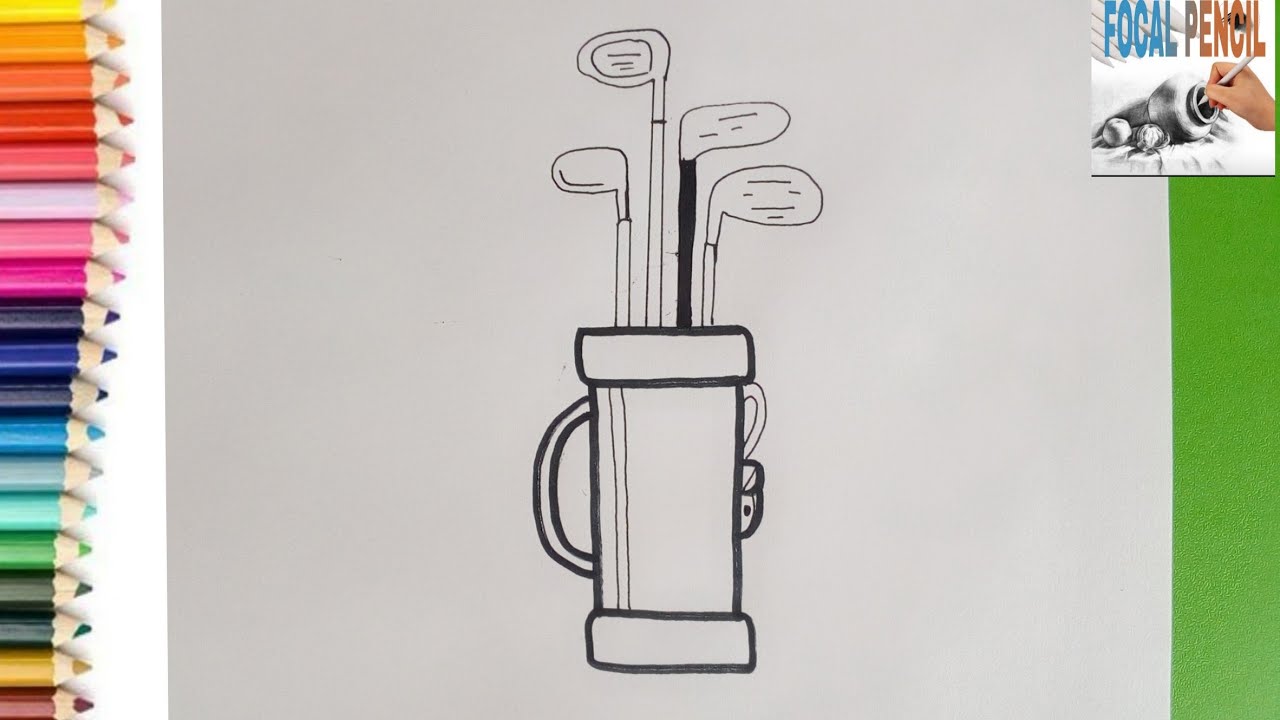 Learn How To Draw A Golf Bag Step by step - YouTube