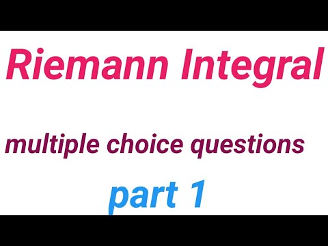 Riemann Integral mcqs, riemann integral multiple choice questions ...