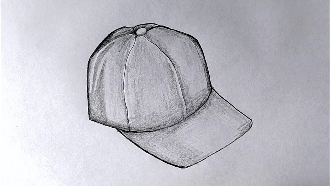 How to Draw a Cap || Pencil sketch of a Cap - YouTube