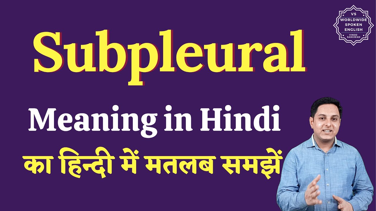 Subpleural meaning in Hindi | Subpleural ka matlab kya hota hai ...