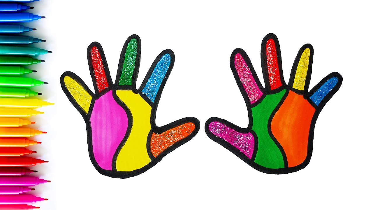 How to draw hands | drawing, coloring for kids - YouTube