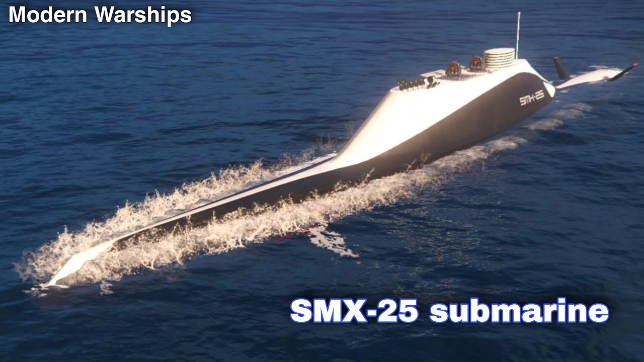 Modern Warships: French future submarine SMX-25 in action. - YouTube