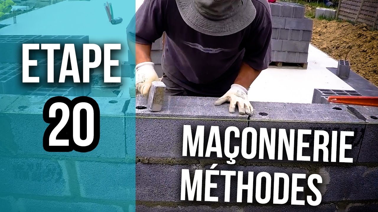 Maçonnerie jour 1 Méthodes et techniques - Etape 20 - YouTube