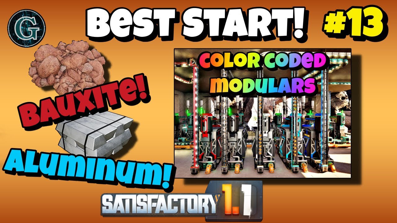 Satisfactory 1.1 Bauxite/Aluminum Production! Modular Color Coded Setup ...