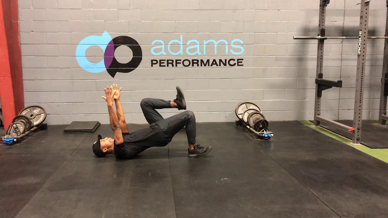 Single Leg Bridge with Overhead Reach - YouTube