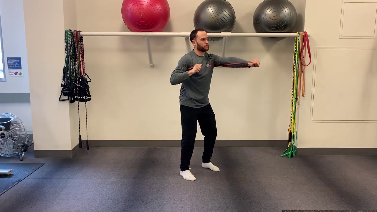 Band Single Arm Chest Press Unattached - YouTube