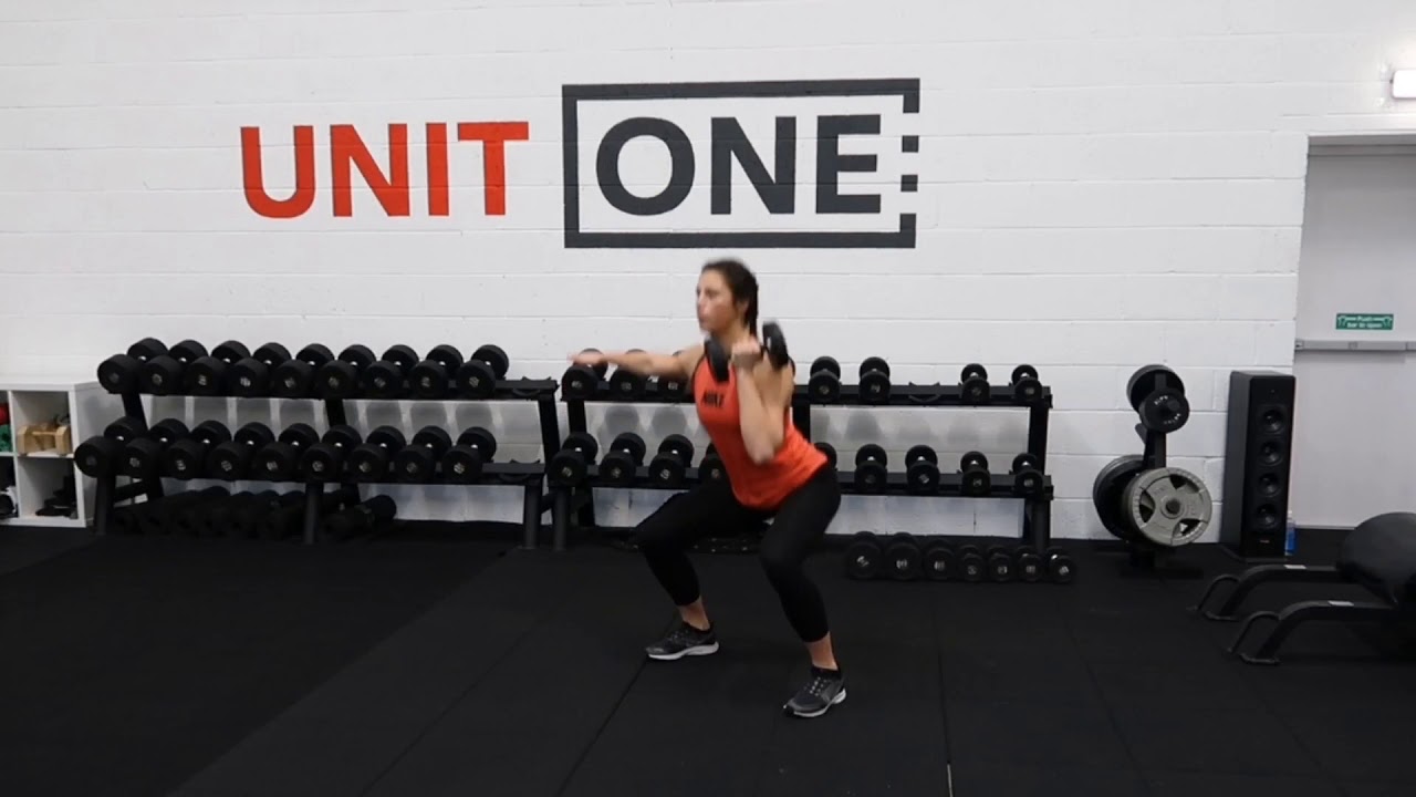 Single Arm Dumbbell Thruster - YouTube