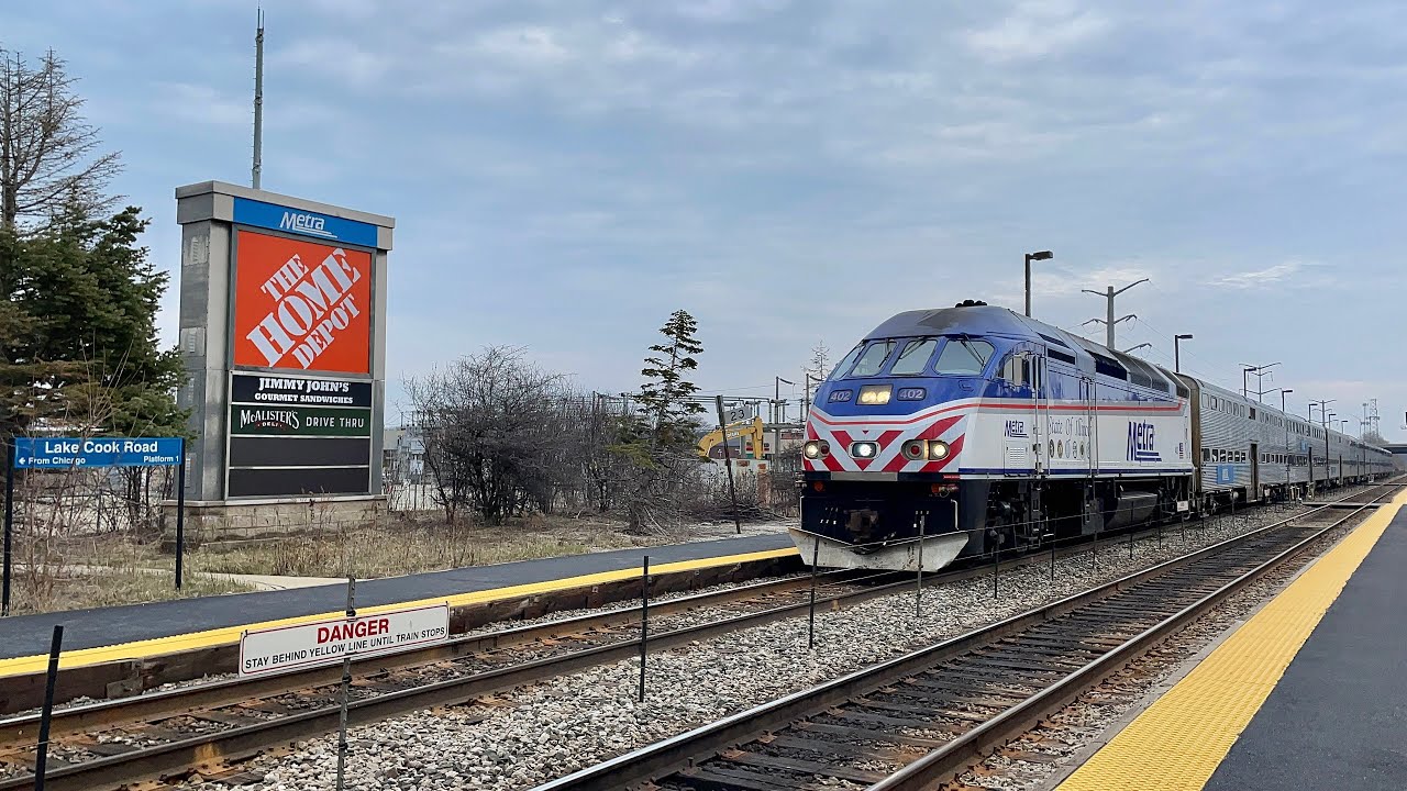 The Complete Metra Evening Rush Hour at Lake Cook Road - 4/5/22 - YouTube