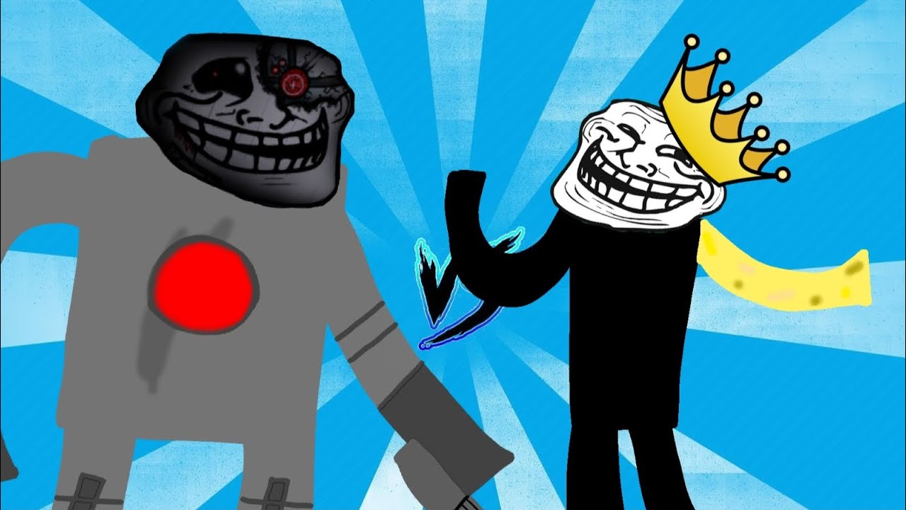 cyborg vs trollge king | trollge universe incident - YouTube