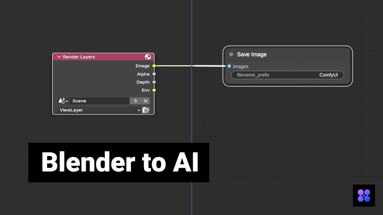 Blender 3D to ComfyUI | Automatic1111 | AI, export depthmap, lineart ...