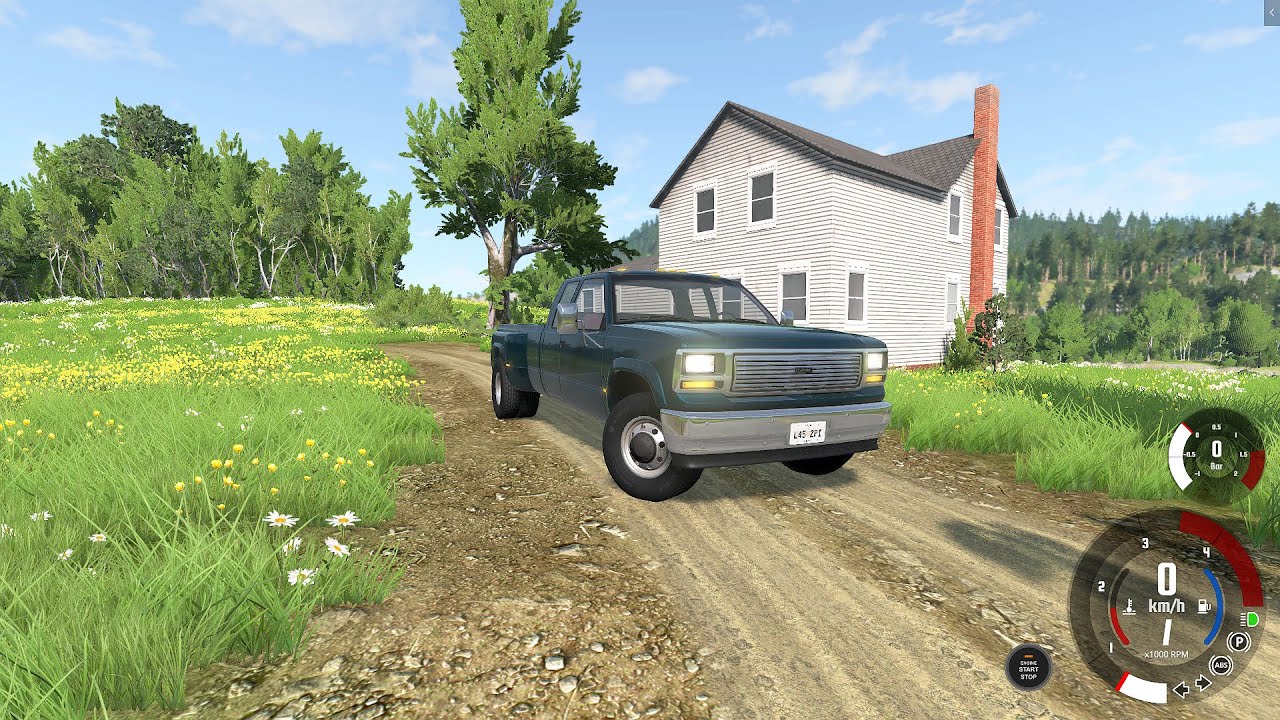 BeamNG || Gavril D-Series V8 Diesel Pick-Up || Driving with Logitech ...