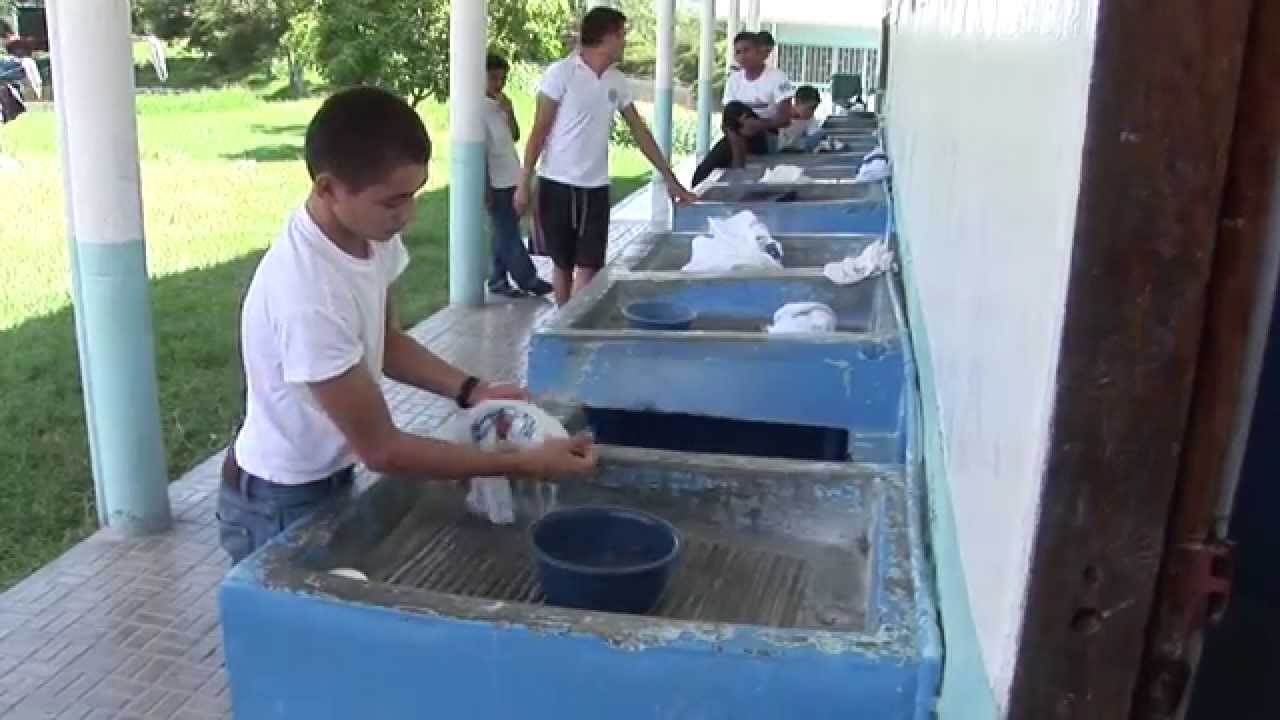 Students Washing Their Clothes in Honduras - YouTube