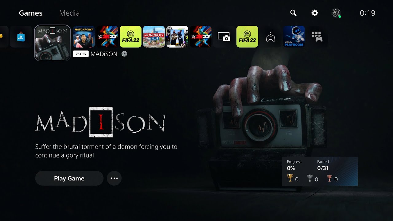 MADiSON START UP + Menu Walkthrough - PS5 - YouTube