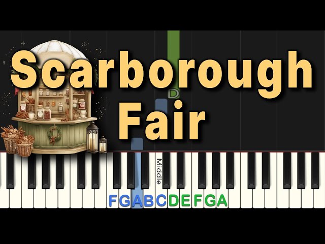 Scarborough Fair: Easy Piano Tutorial Play-along for Adult Beginners ...
