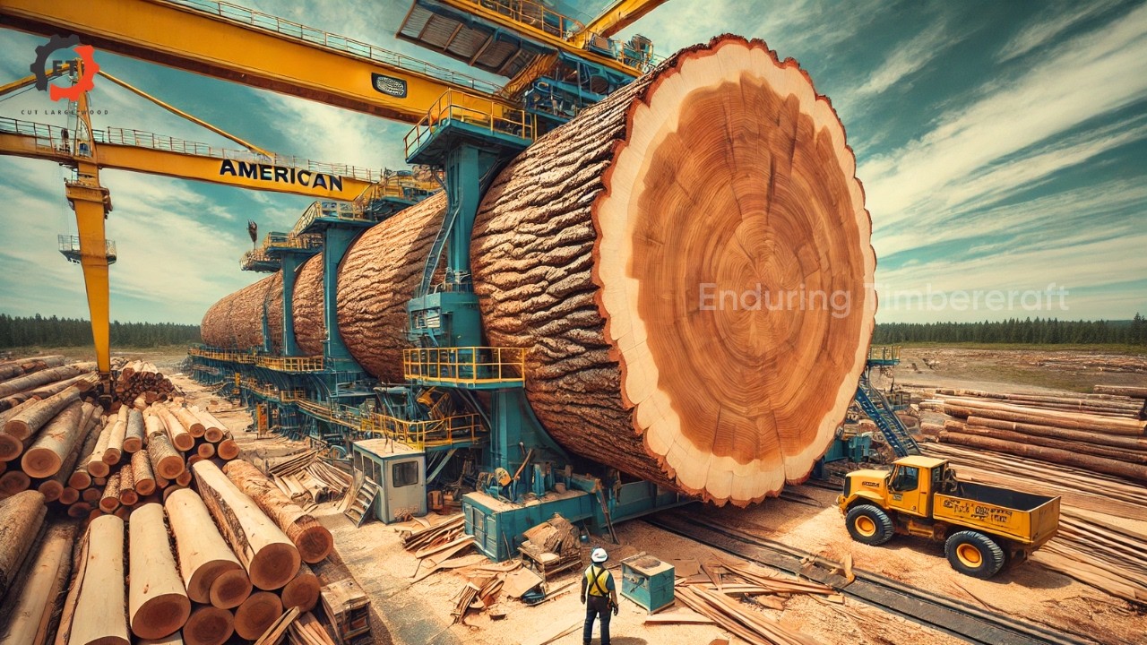 Wood Cutting Skills The Giant Wood Saw Operates At An Amazing Capacity ...