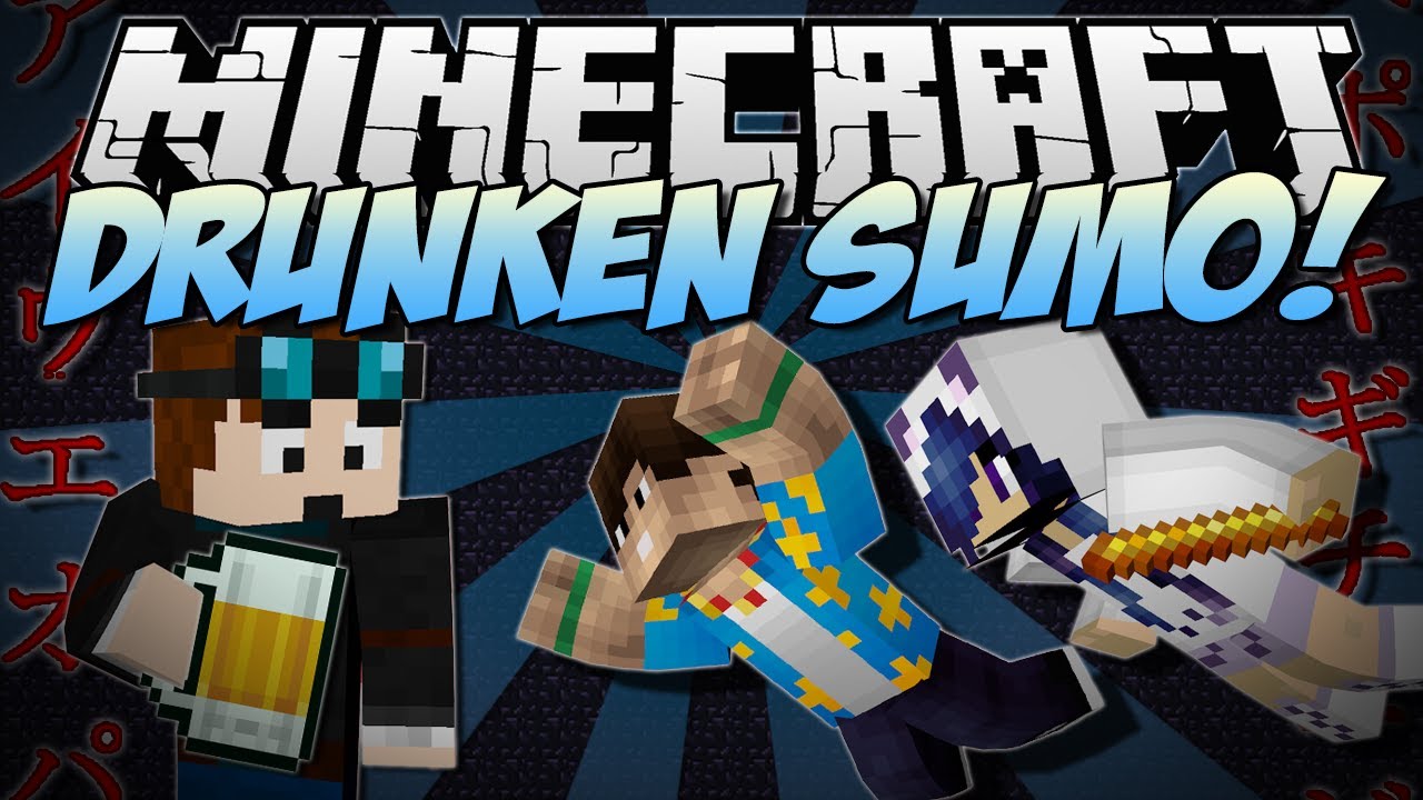 Minecraft | DRUNKEN SUMO! (Nausea and Knockback Sumotori!) | NEW Mini ...