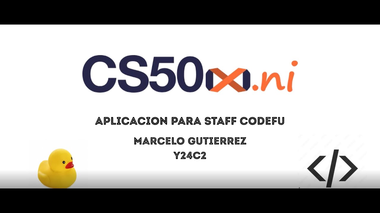 Aplicación para staff de CS50 - YouTube