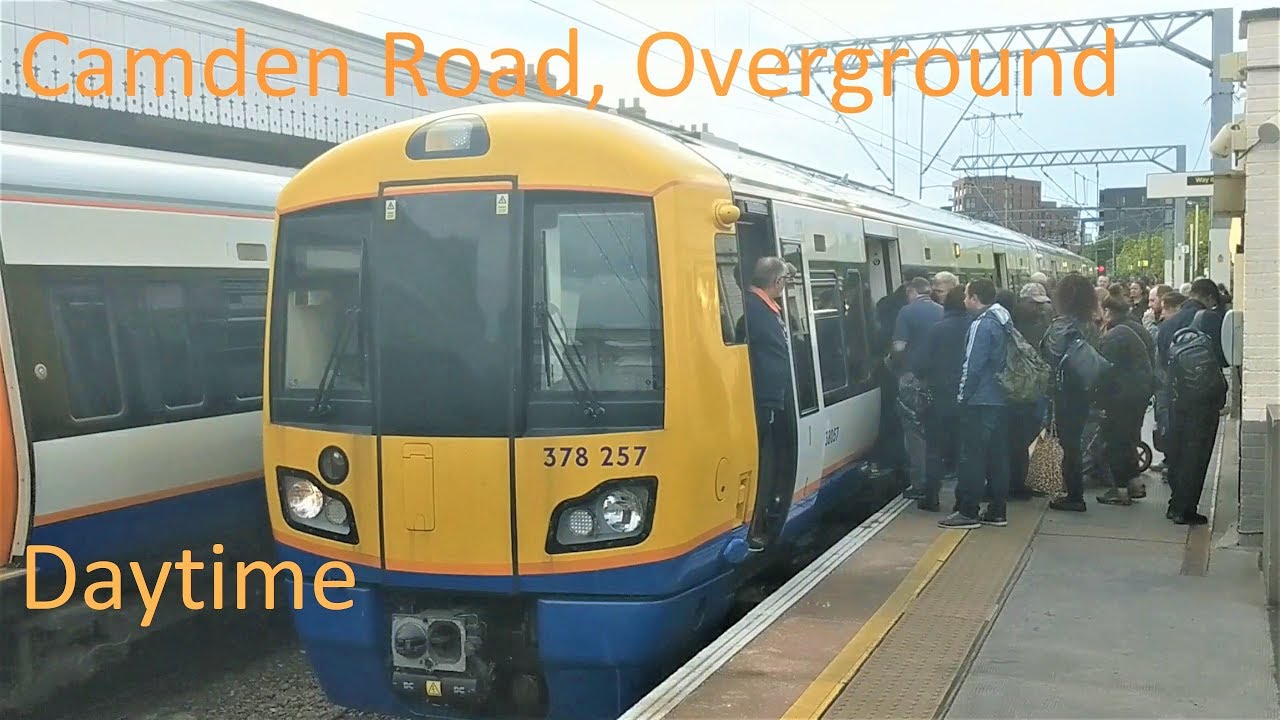 Camden Road, Overground, Daytime. With driver who steps out of train ...