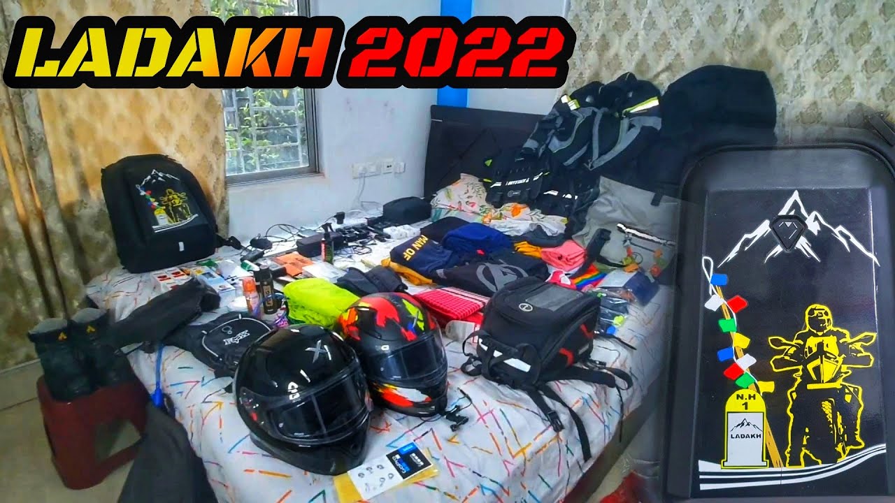 The Things We Are Carrying For Ladakh || LADAKH 2022 || BIKER DHRUB - YouTube