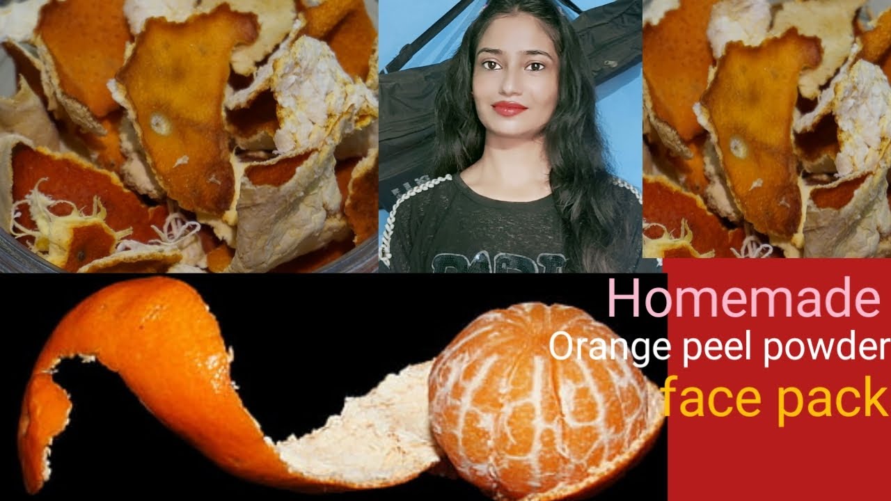 Orange peel powder face mask for Glowing skin । Orange peel powder ...