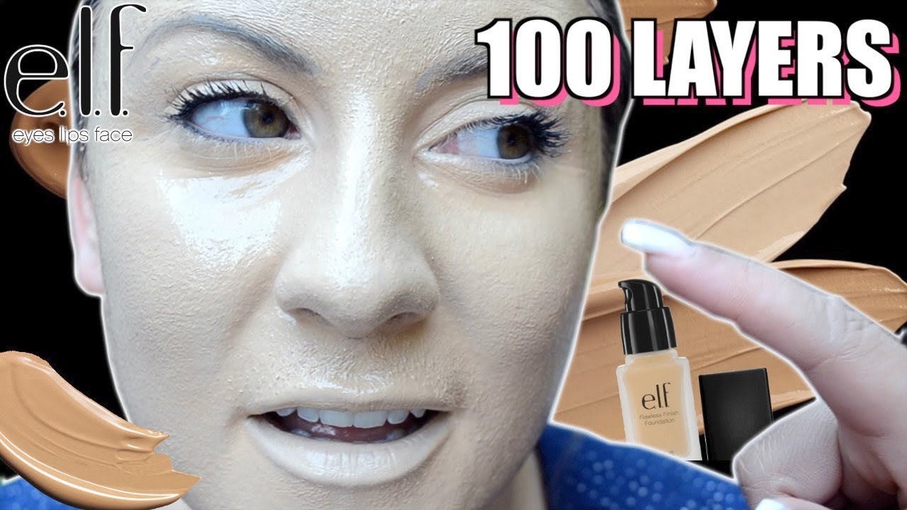 100 layers of foundation Challenge! - YouTube