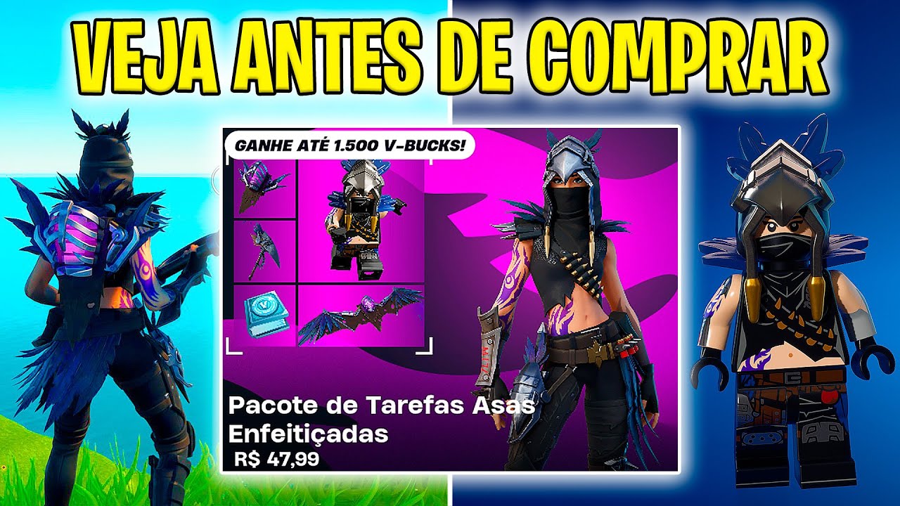 VEJA ANTES DE COMPRAR PACOTE DE TAREFAS ASAS ENFEITIÇADAS (SKIN MYNA ...