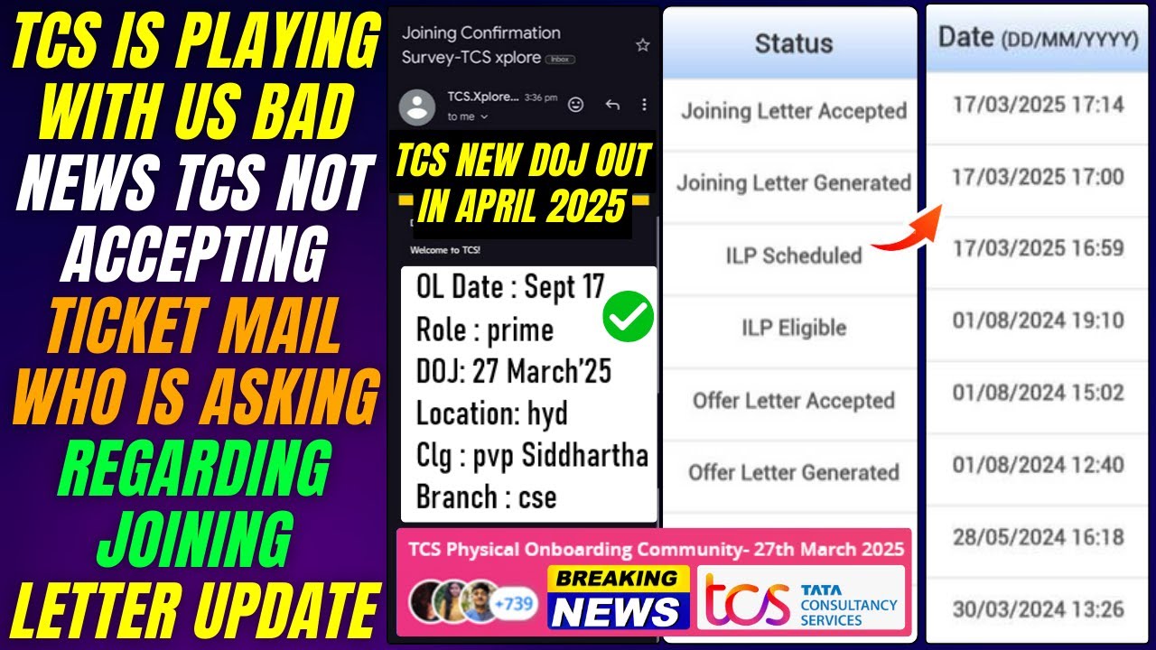 TCS IS PLAYING WITH US BAD NEWS TCS NOT ACCEPTING TICKET MAIL WHO IS ...