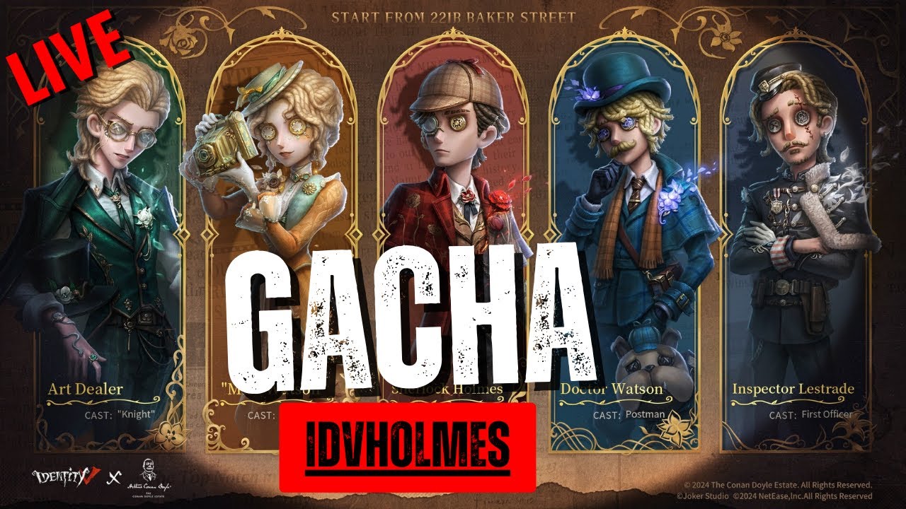 🔴[Live] Gacha Identity V × The Conan Doyle Estate Crossover - YouTube