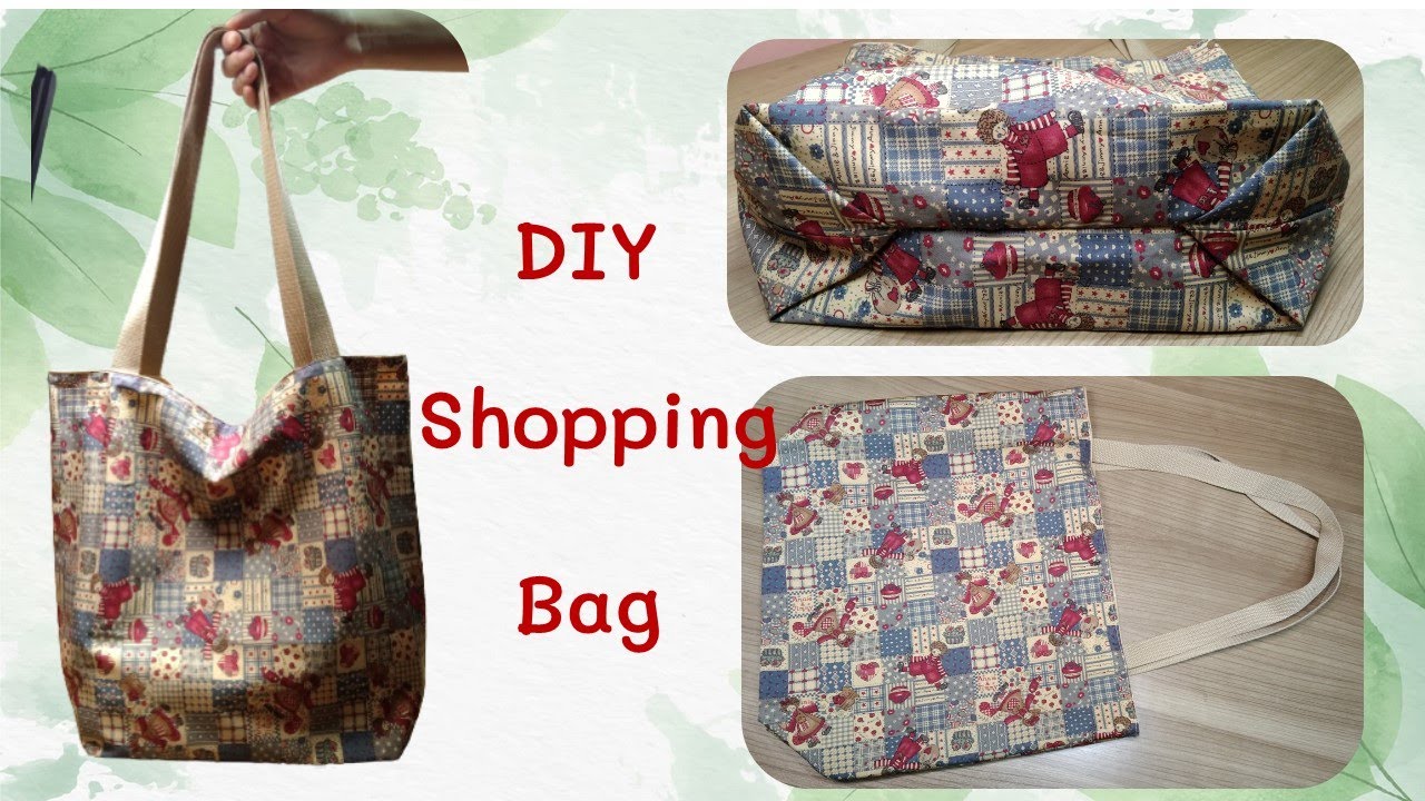 Easy to Sew Diy Shopping Bag Shoulder Bag Tote Bag Sewing Tutorial ...