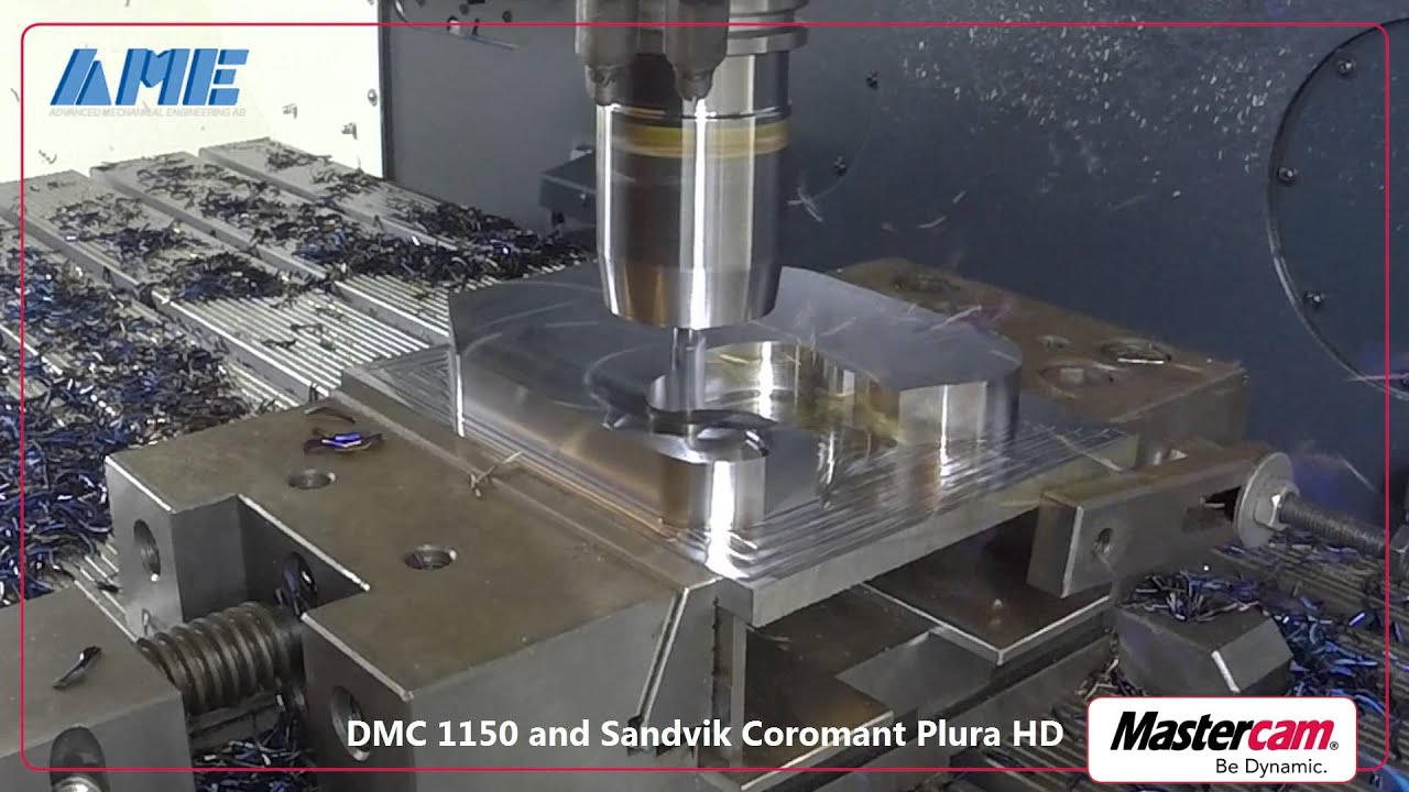 Mastercam Dynamic Motion AME Sandvik - YouTube
