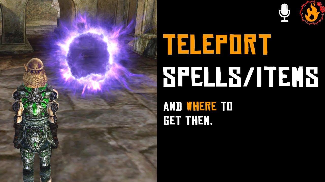 Location of teleport spells/consumables/items (TES III Morrowind) - YouTube