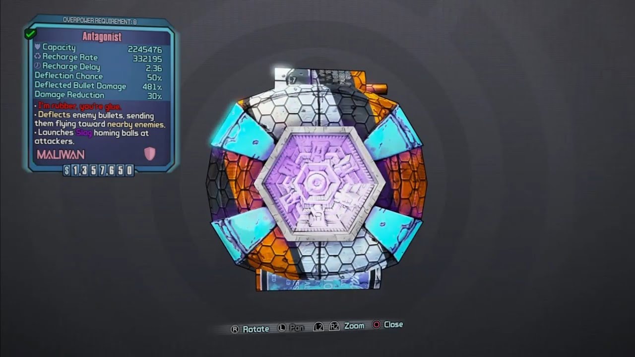 Borderlands 2, Seraph Loot Guide: Antagonist Shield - YouTube