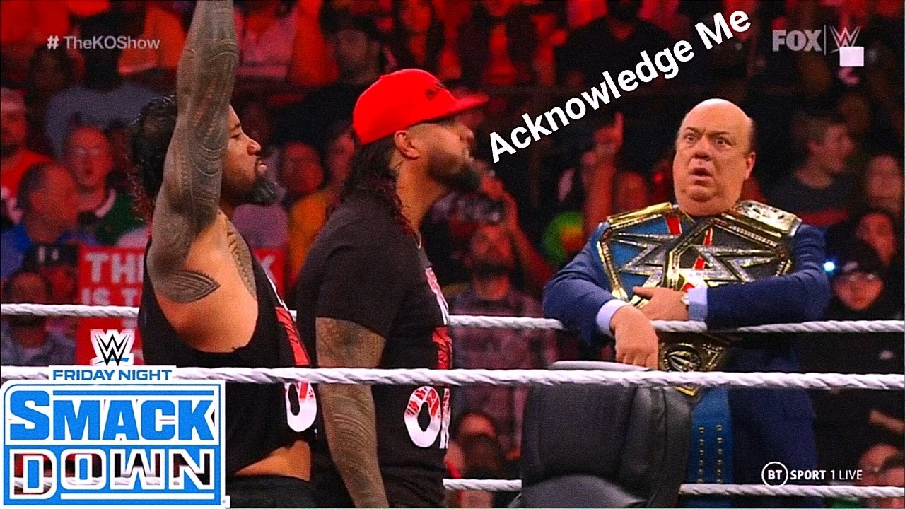 Shocking Jimmy Usos said Acknowledge me Live on Friday night SmackDown ...