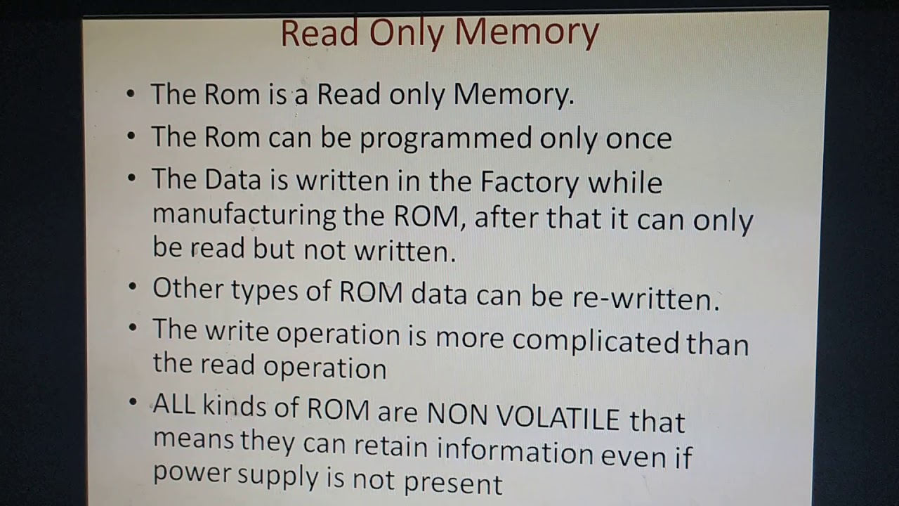 Read only memory - YouTube