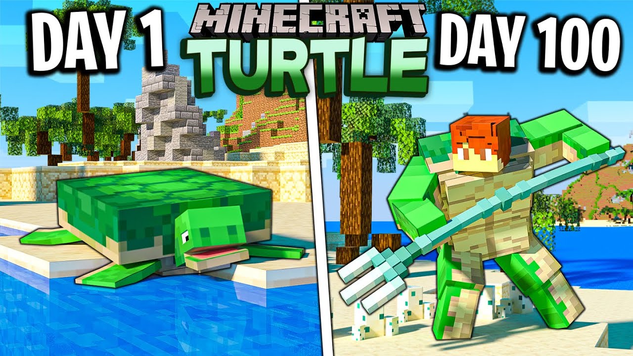 I Survived 100 Days As A TURTLE In Minecraft YouTube i-survived-100-days-as-a-turtle-in-minecraft-youtube