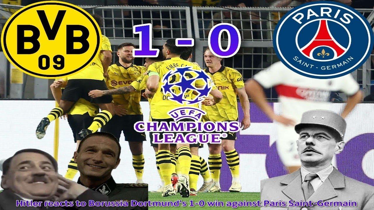 Hitler reacts to Borussia Dortmund 1-0 semi final first leg win against ...