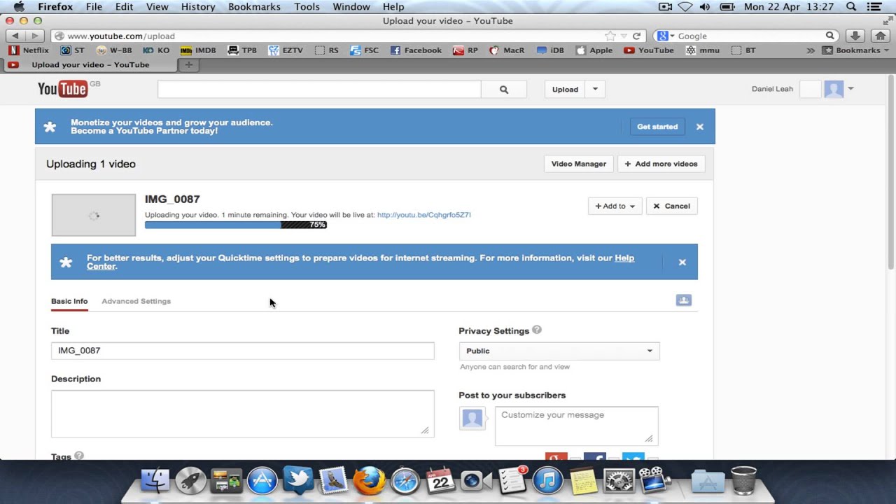 BT INFINITY upload speed test on 200mb file - YouTube