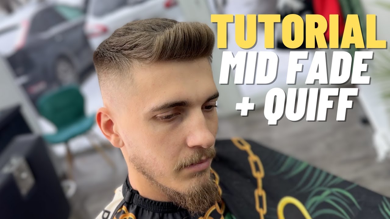 Tutorial Incepatori Mid Skin Fade + Quiff + Partea de top (Romana) - YouTube
