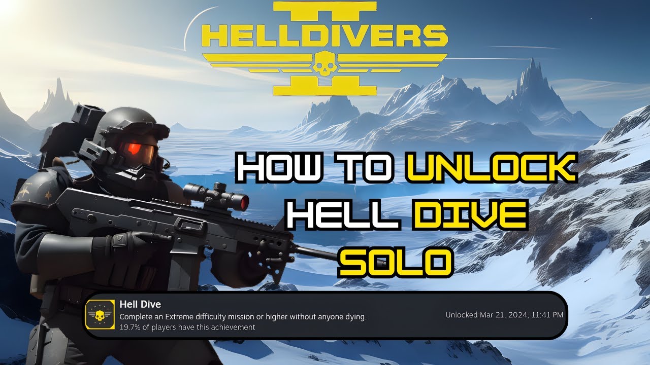HOW TO UNLOCK | Hell Dive Trophy | Solo | Helldivers 2 - YouTube