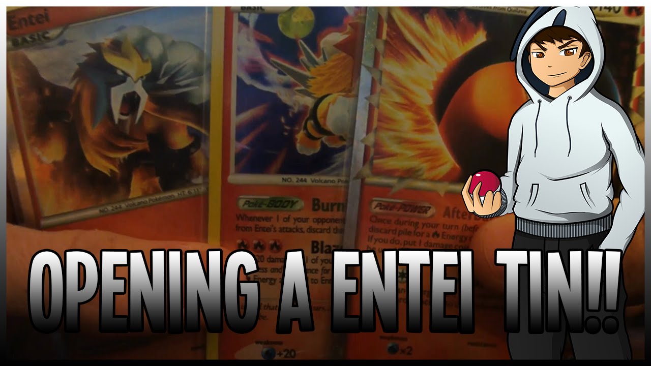 Opening a Shiny Entei Tin!! (FIERY PULLS!!) - YouTube