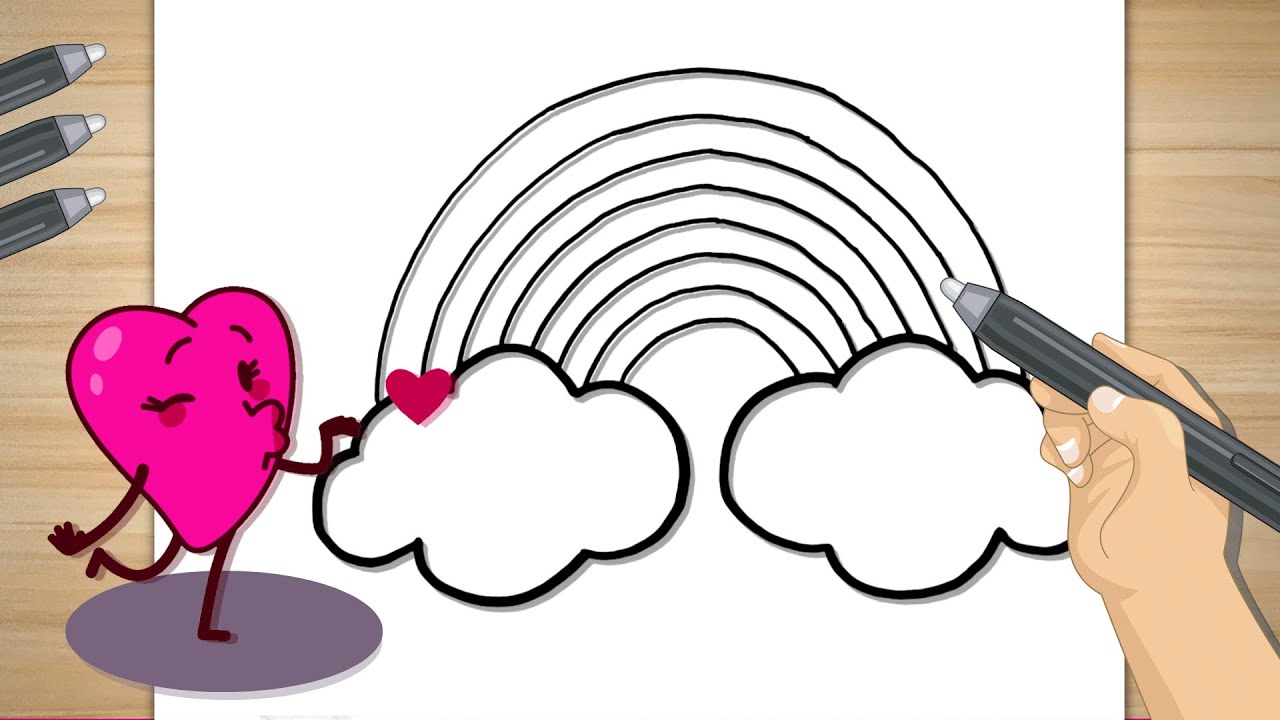 How to Draw a RAINBOW | Art for Kids - YouTube